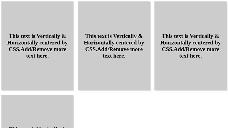 Vertically & Horizontally center your text with CSS