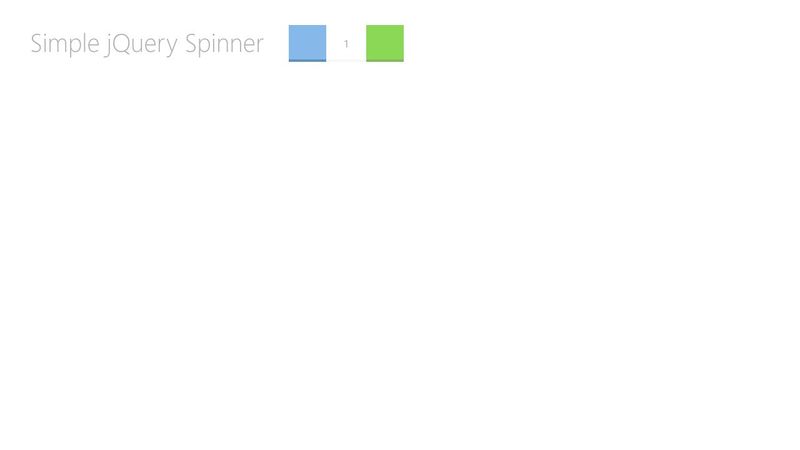 Simple jQuery Spinner