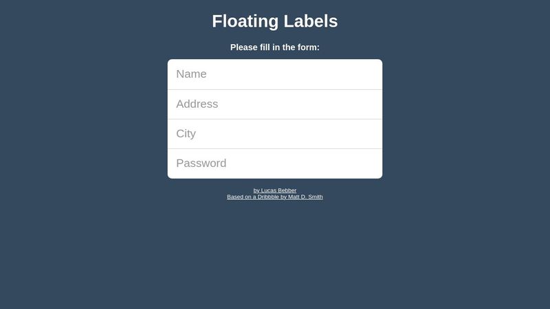 Floating Labels/Placeholders for Input Fields