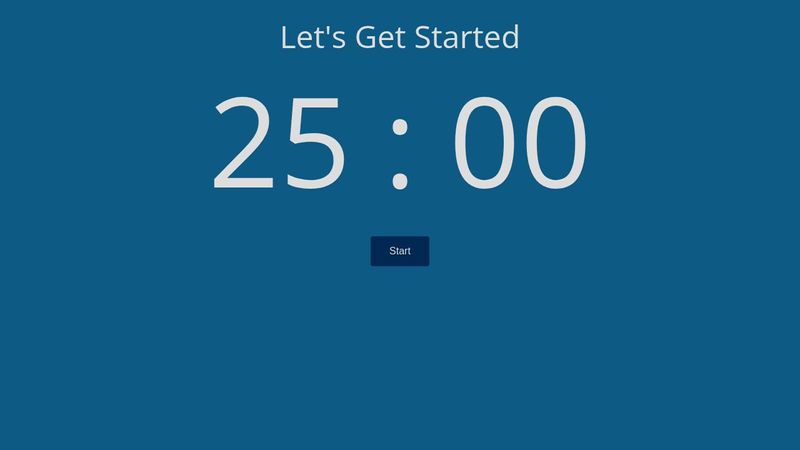 Javascript CSS3 Pomodoro Timer