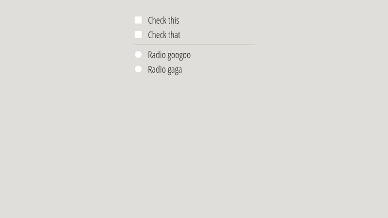 Minimalist CSS3 radio/checkbox form controls
