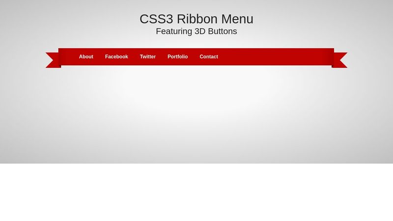CSS3 Ribbon Menu by Steve Belovarich
