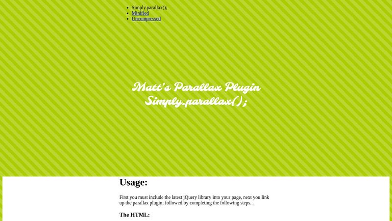 jQuery Parallax Plugin