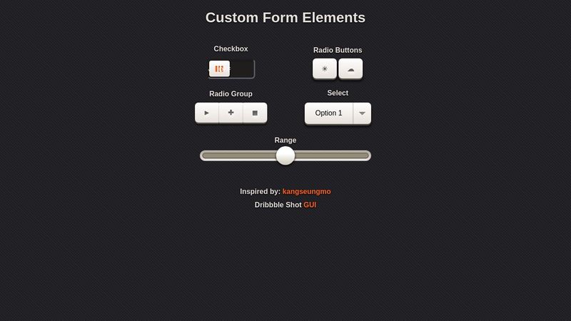 Pure CSS-styled form elements