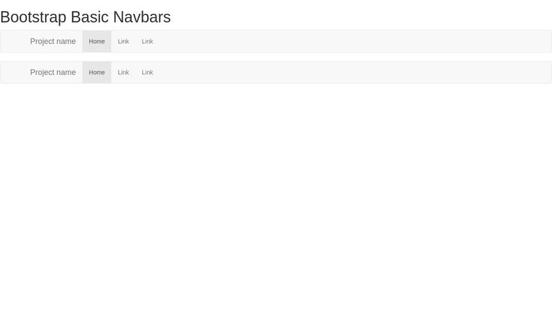 Bootstrap Navbar - Basic