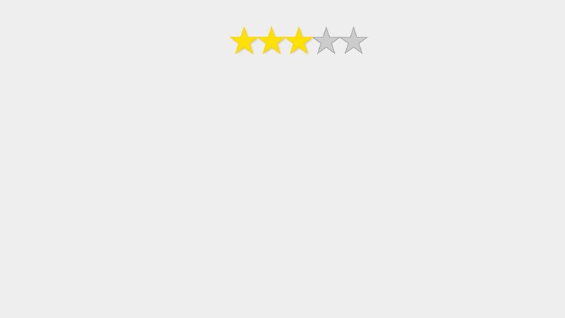 CSS-only animated rating stars