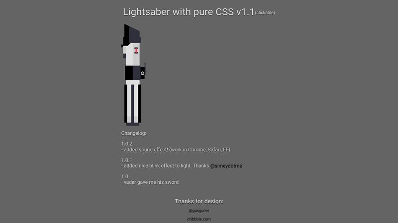 Lightsaber with pure CSS
