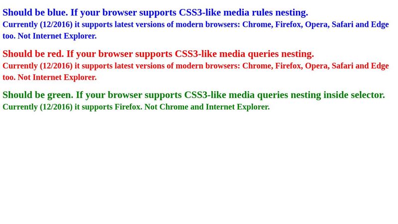 CSS3 Media rules nesting