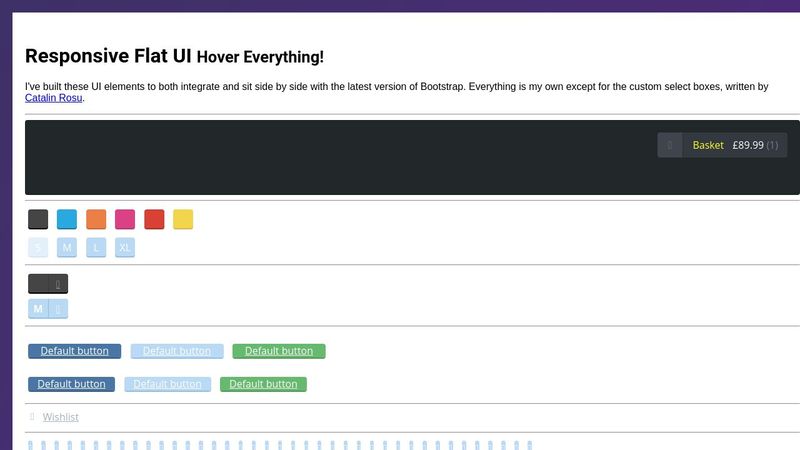 Responsive Flat UI Kit