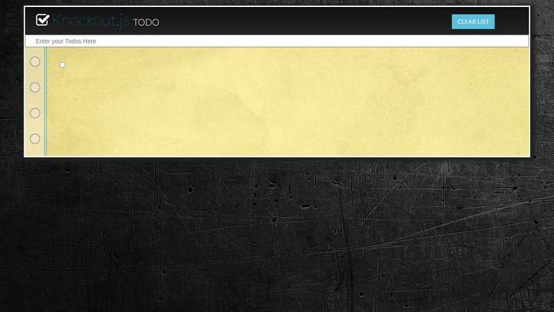Knockout.js / SASSY ToDo List with CSS3, SASS, COMPASS
