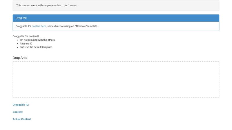 AngularJS Draggable & Droppable Directive