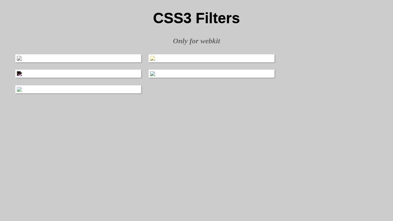CSS3 Filters