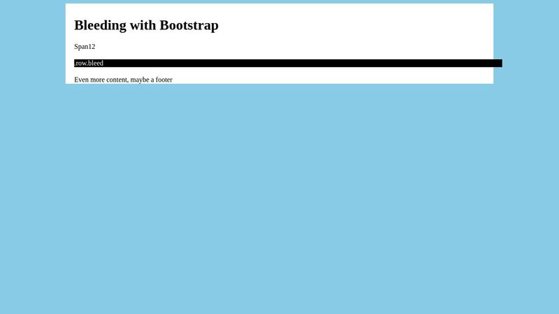 Example of bleed with bootstrap grid