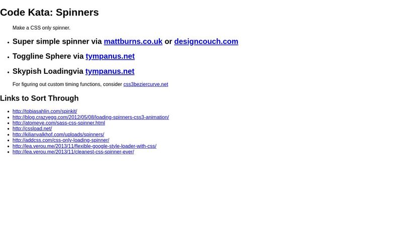Code Kata: CSS Spinners