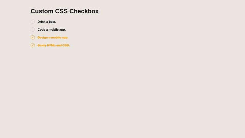 Custom CSS Checkbox