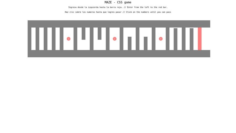 MAZE - CSS game