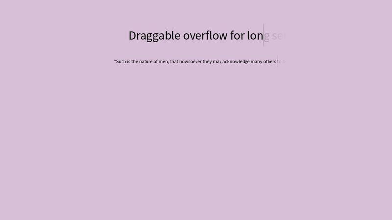 Draggable Overflow