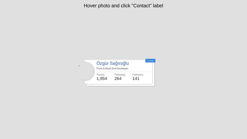CSS3 profile card using simple js
