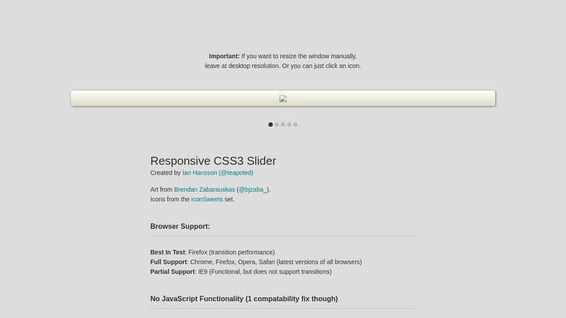 Responsive CSS3 Slider