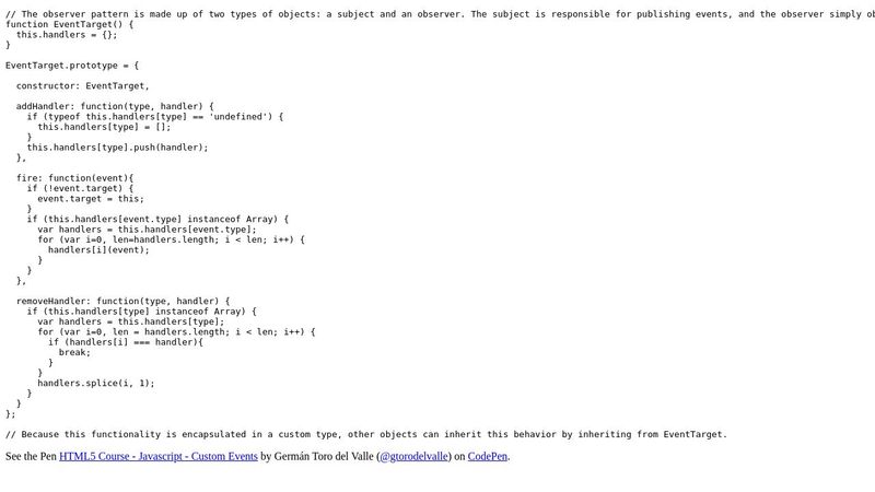 HTML5 Course - Javascript - Custom Events (for iframe)