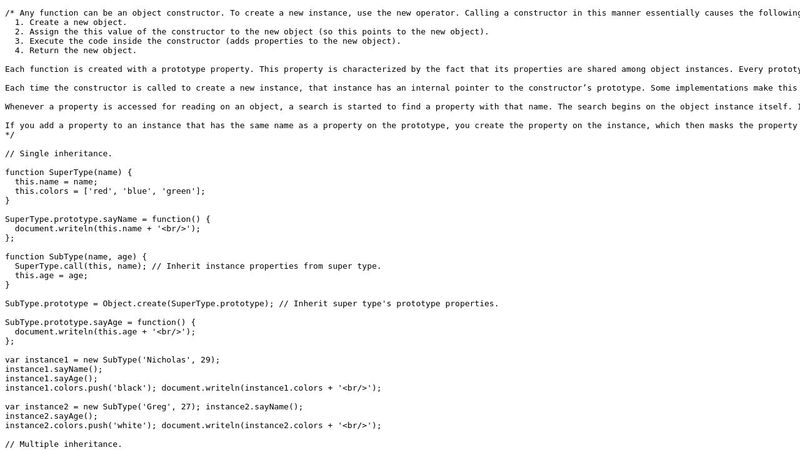 HTML5 Course - Javascript - Object Oriented Programming (OOP) (for iframe)