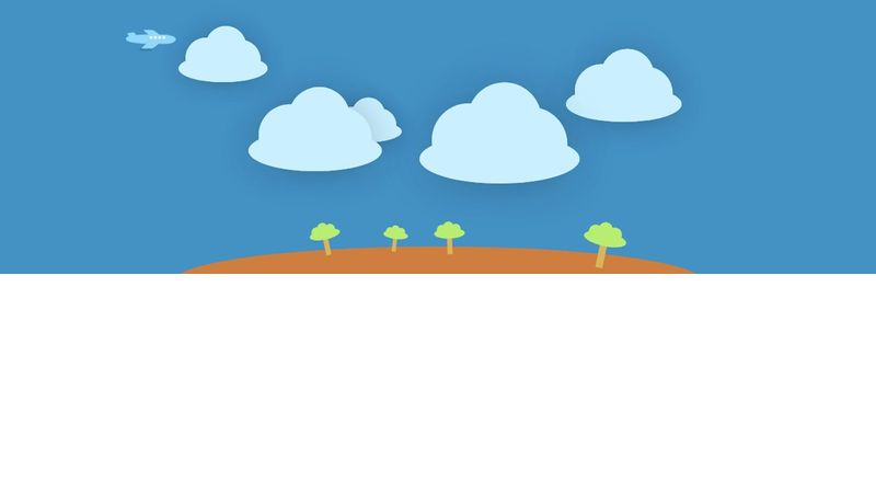 CSS Cloud and Plain Animation