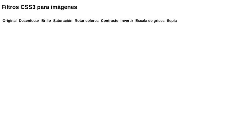 Filtros CSS3 para imágenes
