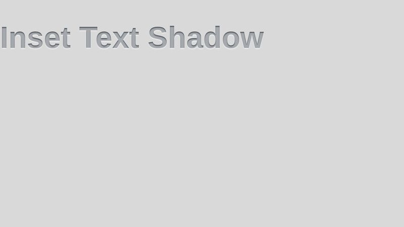 Inset Text Shadow