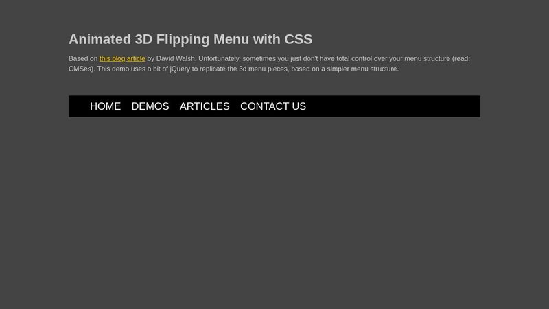 Animated 3D Flipping Nav