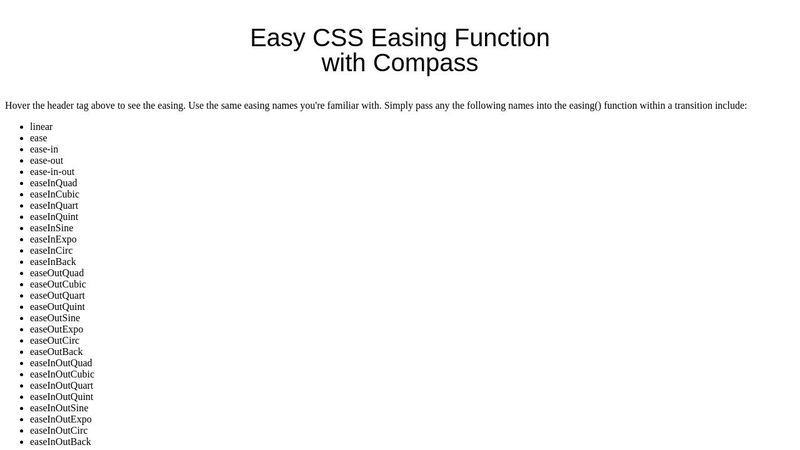 CSS Easing Function