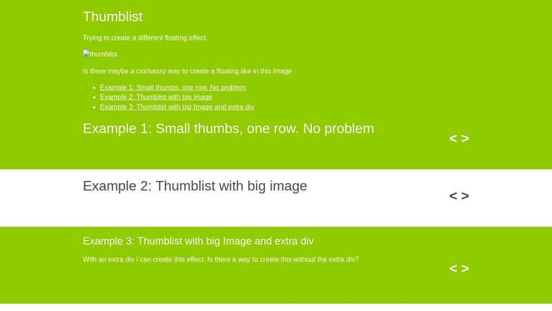 Floating Divs in multiple rows // Hulu Slider