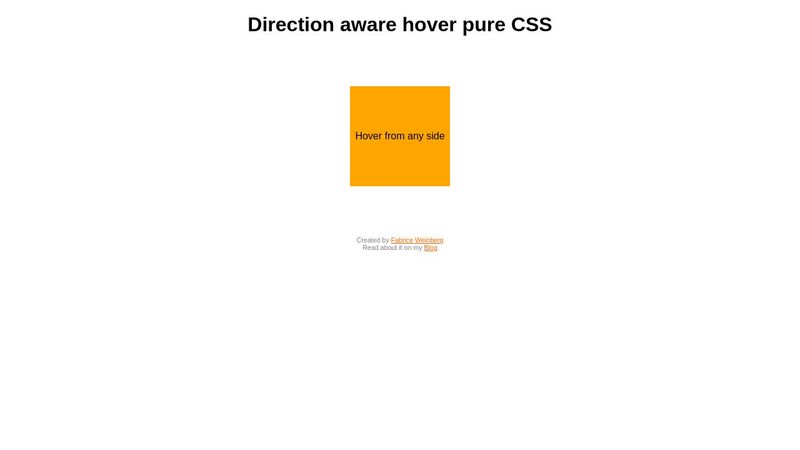 Direction aware hover pure CSS