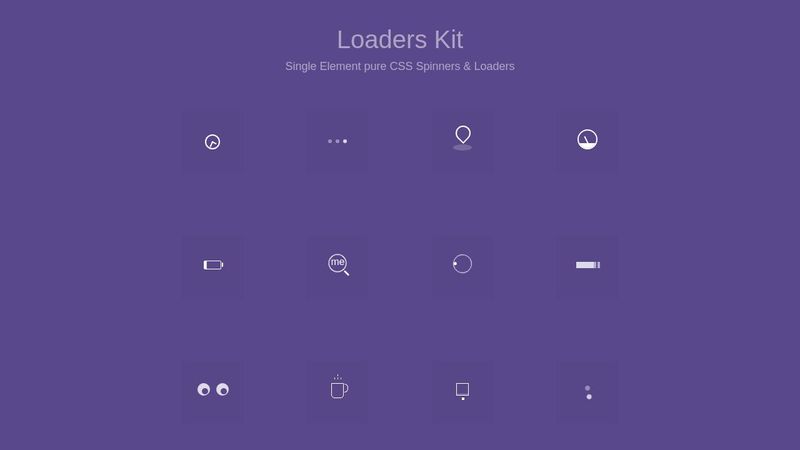 Pure CSS Loaders kit