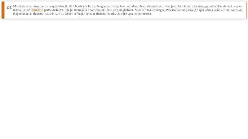 Awesome Blockquote Styling with CSS