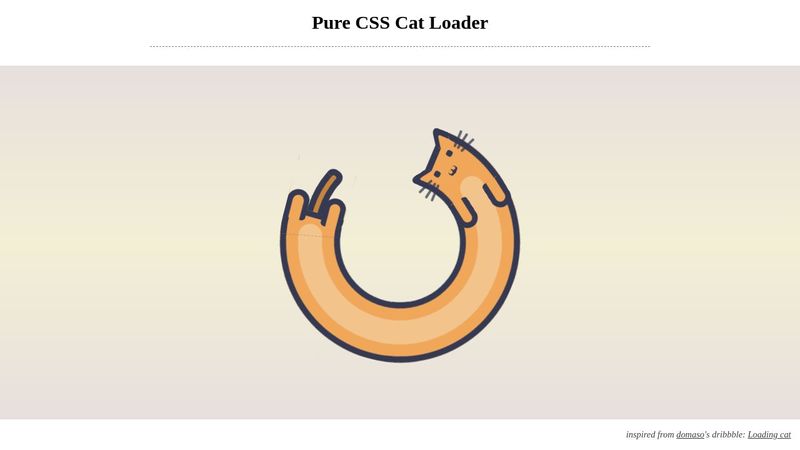 pure CSS cat loader