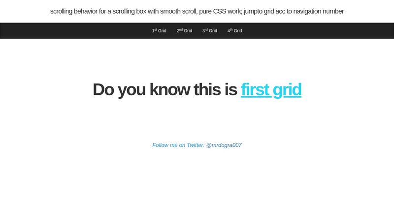 scrolling behavior for a scrolling box with smooth scroll, pure CSS work