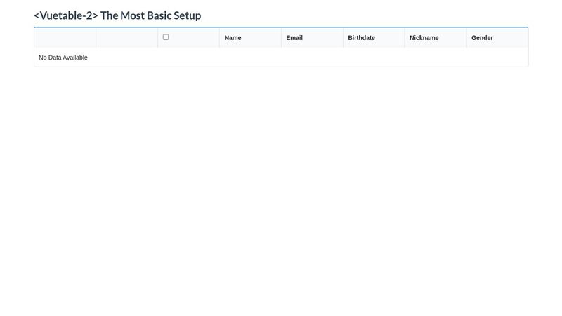 vuetable-2 - with Field components