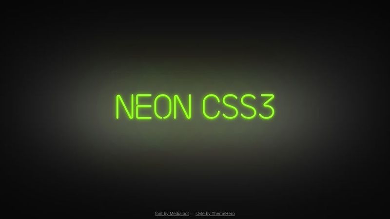 Neon Text Effect (CSS Only)