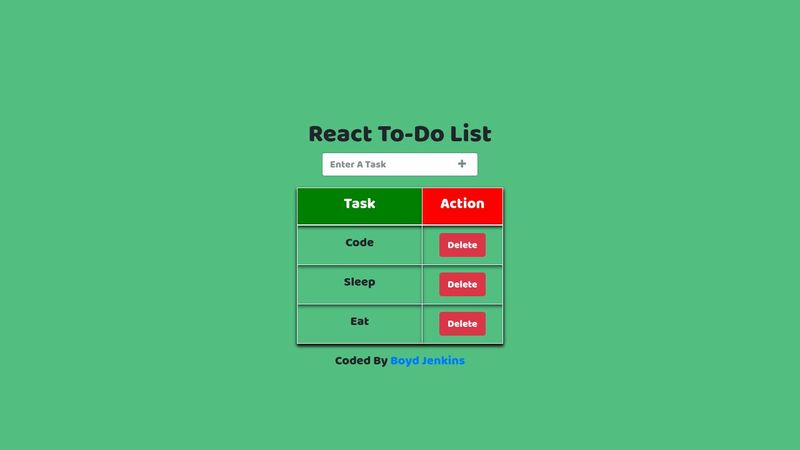 ReactJS To-Do List