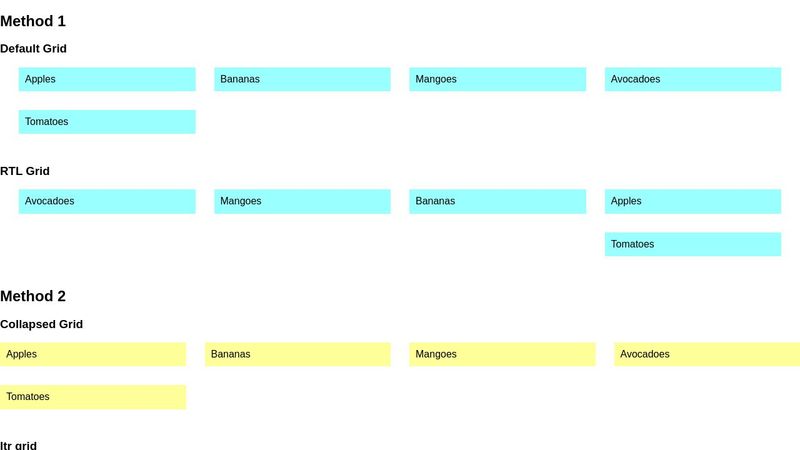 Neat grid nesting examples