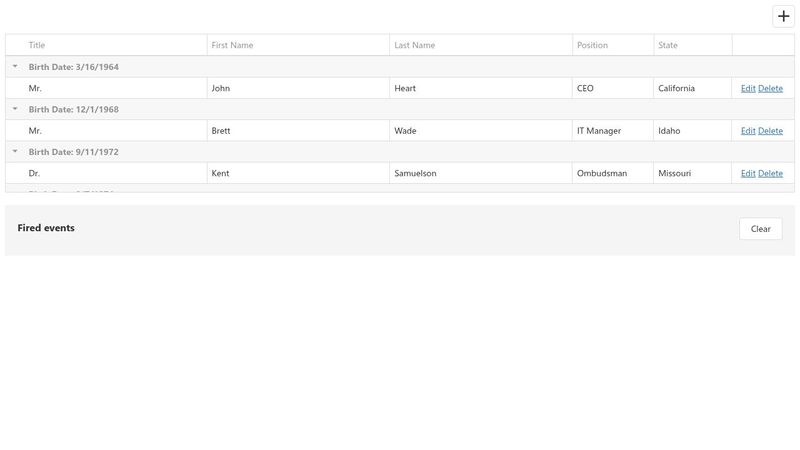 Row Editing and Editing Events - DevExtreme Data Grid