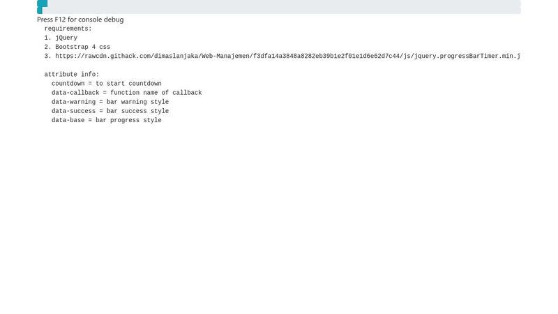 Bootstrap 4 progress bar countdown
