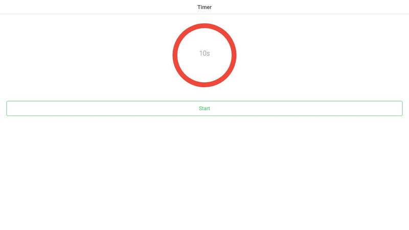 10 second ionic timer no modal