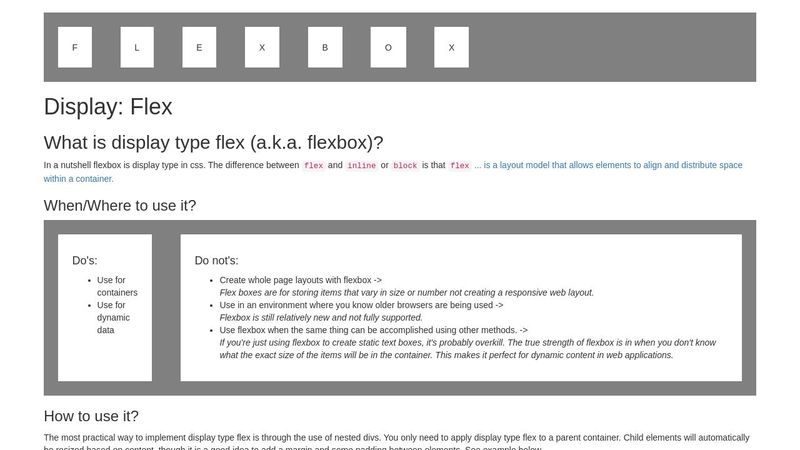When and How to Use Flexbox