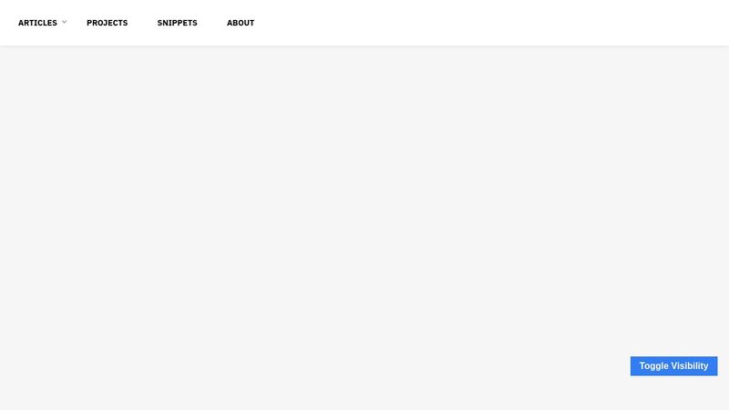 Hide Elements with CSS - visibility: hidden;
