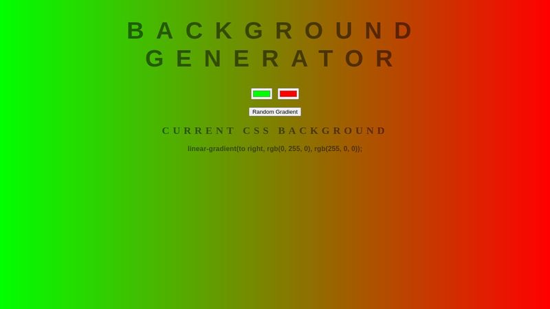 Background Color Gradient Generator