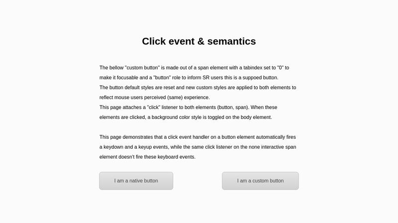 click event & semantics (KB events propagation)