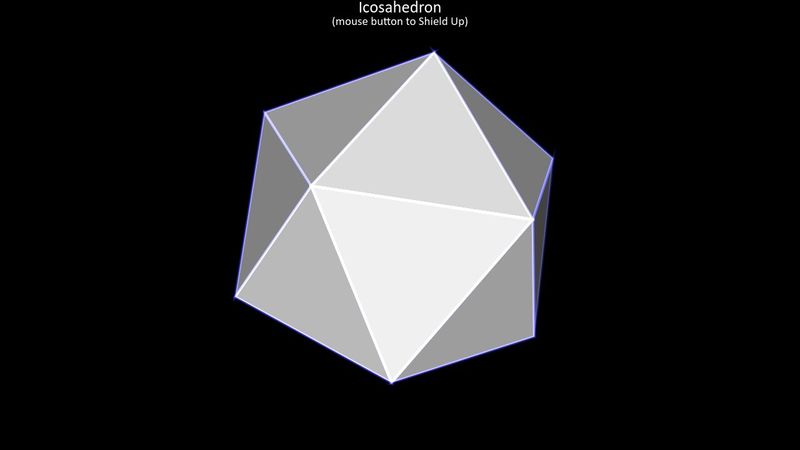 Icosahedron - rendered in 2D