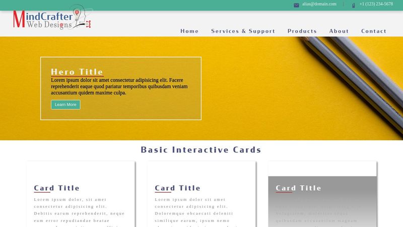 CSS - Interactive Header with Parallax (WIP)