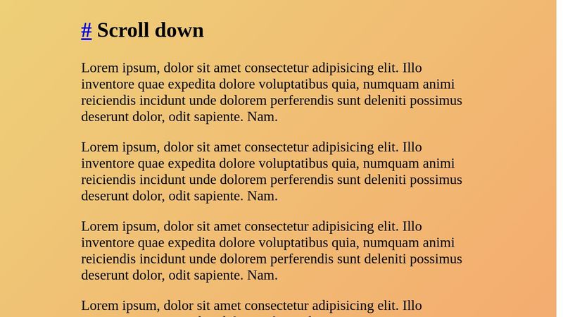 Pure CSS: Scroll Indicator
